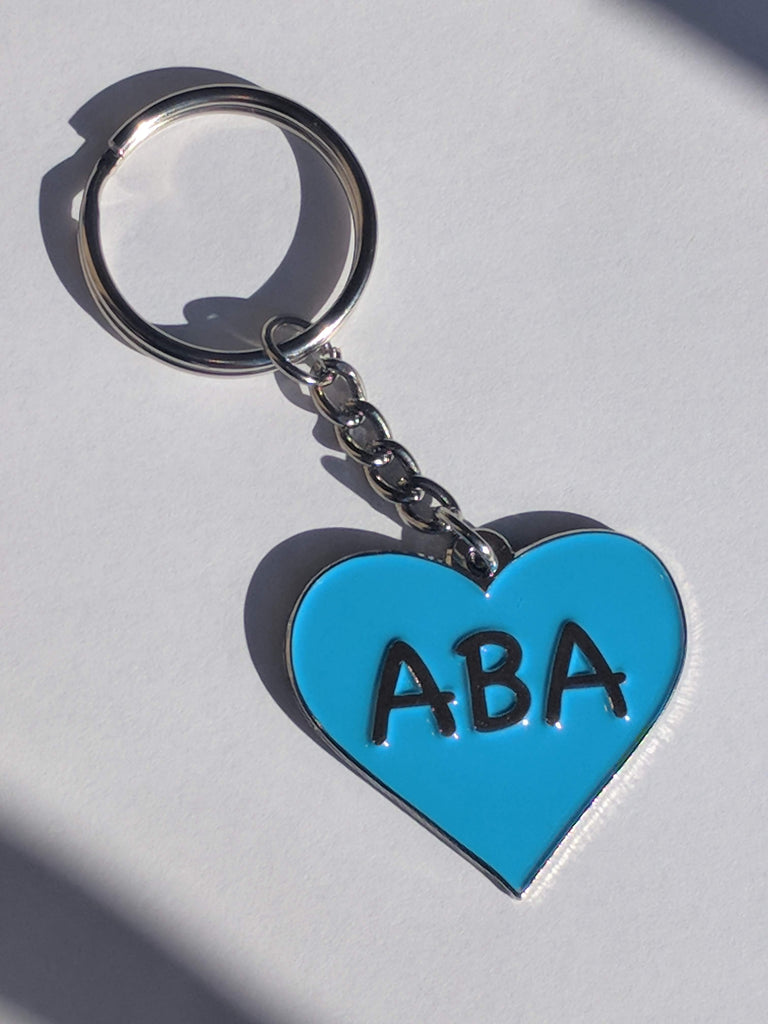 I Heart ABA Keychain – lisabluepoint